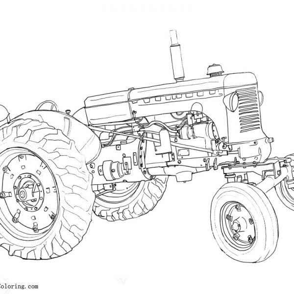 Old Tractor Coloring Pages - Free Printable Coloring Pages