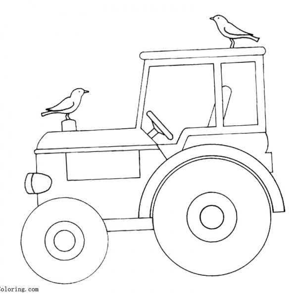 Tractor Coloring Pages Simple for Kids - Free Printable Coloring Pages