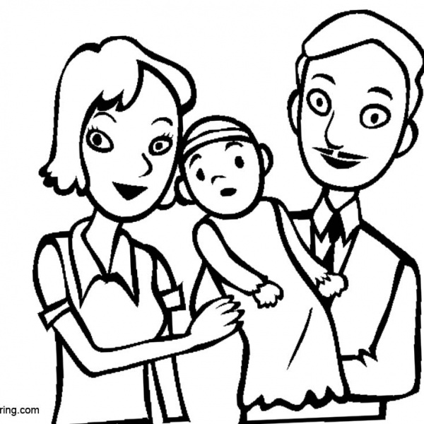 Baby Baptism Coloring Pages - Free Printable Coloring Pages