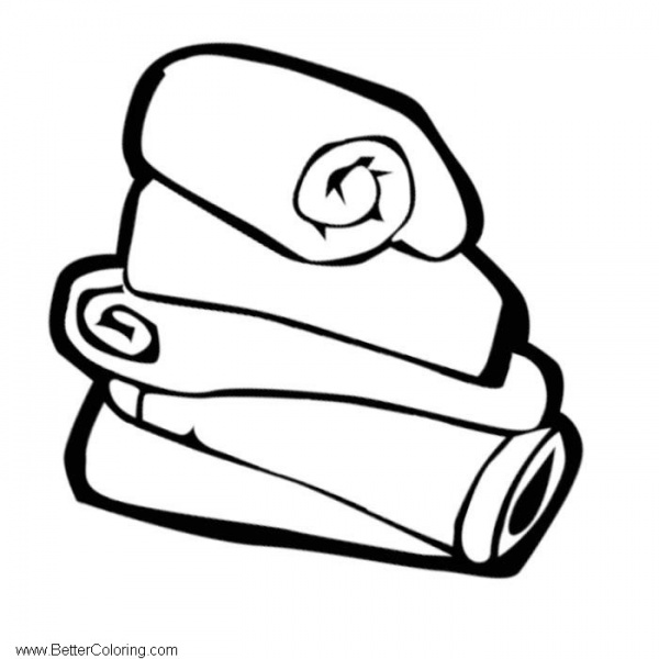 Beach Towel Clipart - Free Printable Coloring Pages