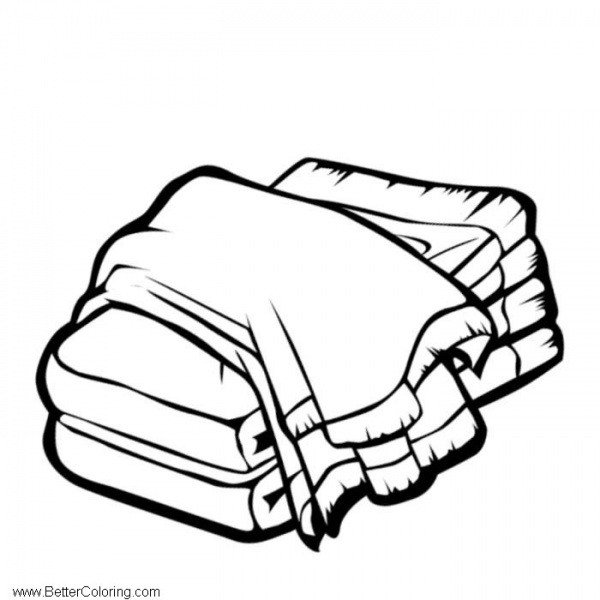 Beach Towel Clipart Line Drawing - Free Printable Coloring Pages
