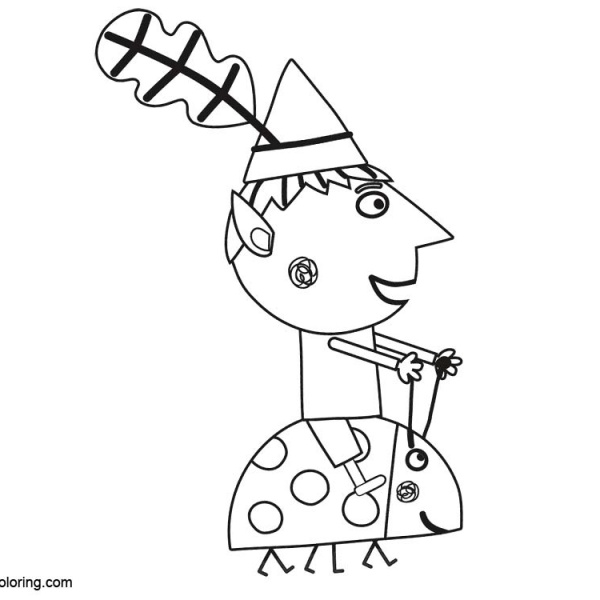 Nanny Plum Ben And Holly Coloring Pages Coloring Pages