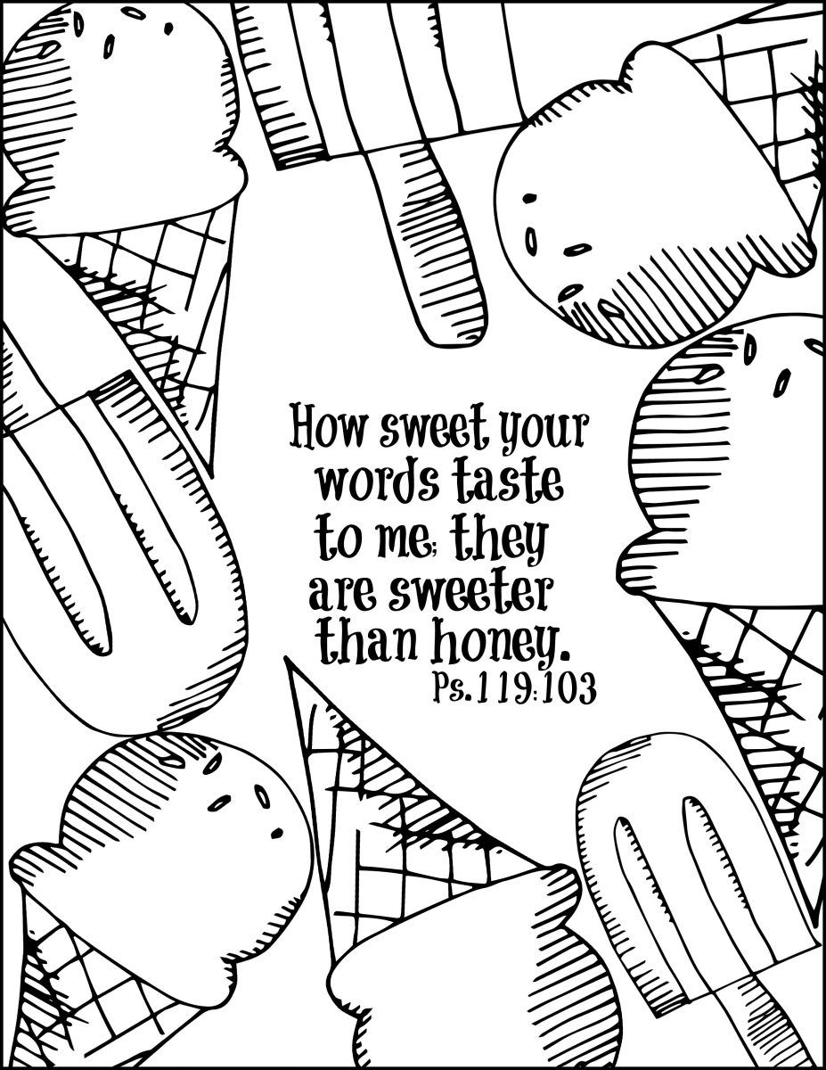 Bible Verse Coloring Pages How Sweet Your Words Taste To Me Free Bible Verse Coloring Pages How Sweet Your Words Taste To Me Free