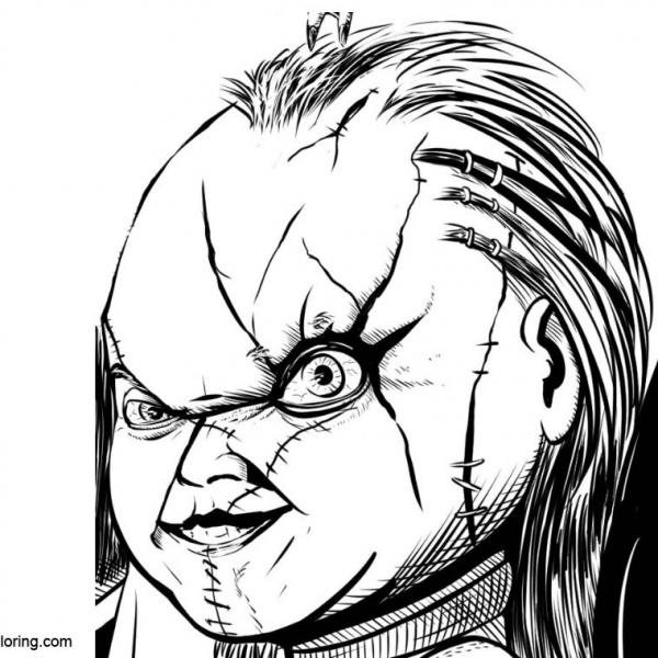 Chucky Coloring Pages Bride of Chucky - Free Printable Coloring Pages