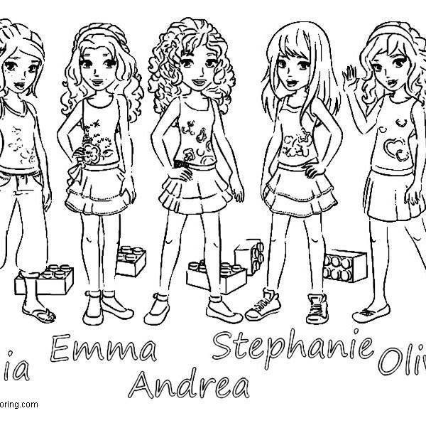 Two Girls from LEGO Friends Coloring Pages - Free Printable Coloring Pages