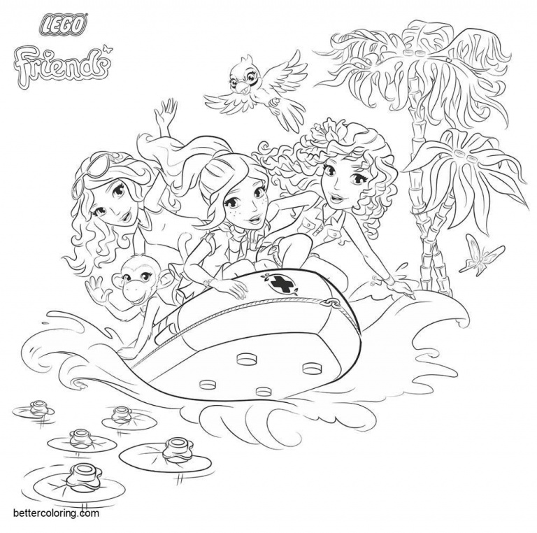 LEGO Friends Coloring Page Bird - Free Printable Coloring Pages