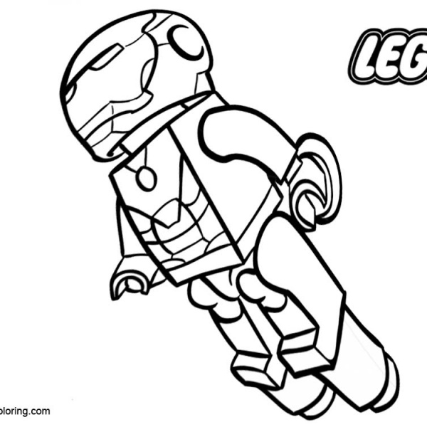 Captain America from LEGO Superhero Coloring Pages - Free Printable ...