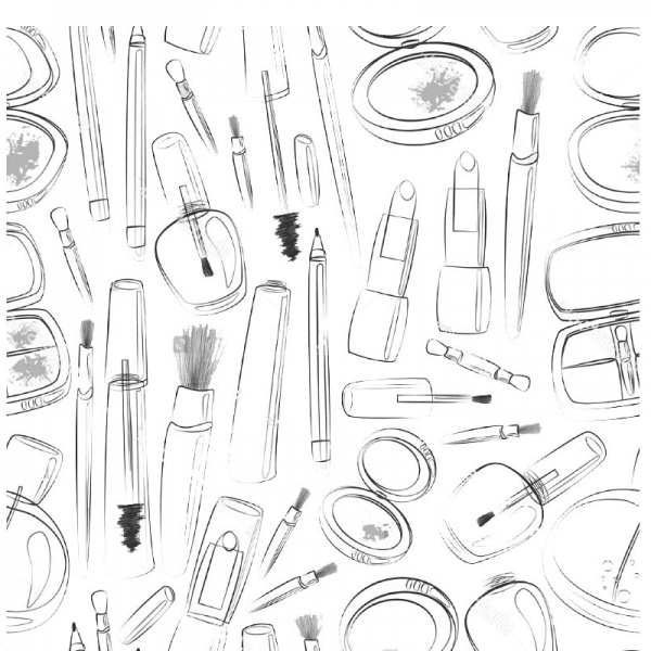Makeup Coloring Pages Beauty Products - Free Printable Coloring Pages