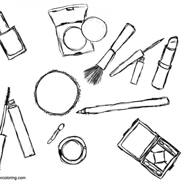 Eyeshadow Palette Pages Coloring Pages