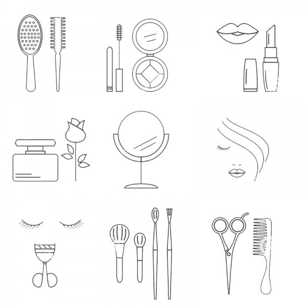 Eyeshadow Palette Pages Coloring Pages