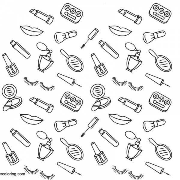Makeup Coloring Pages - Free Printable Coloring Pages