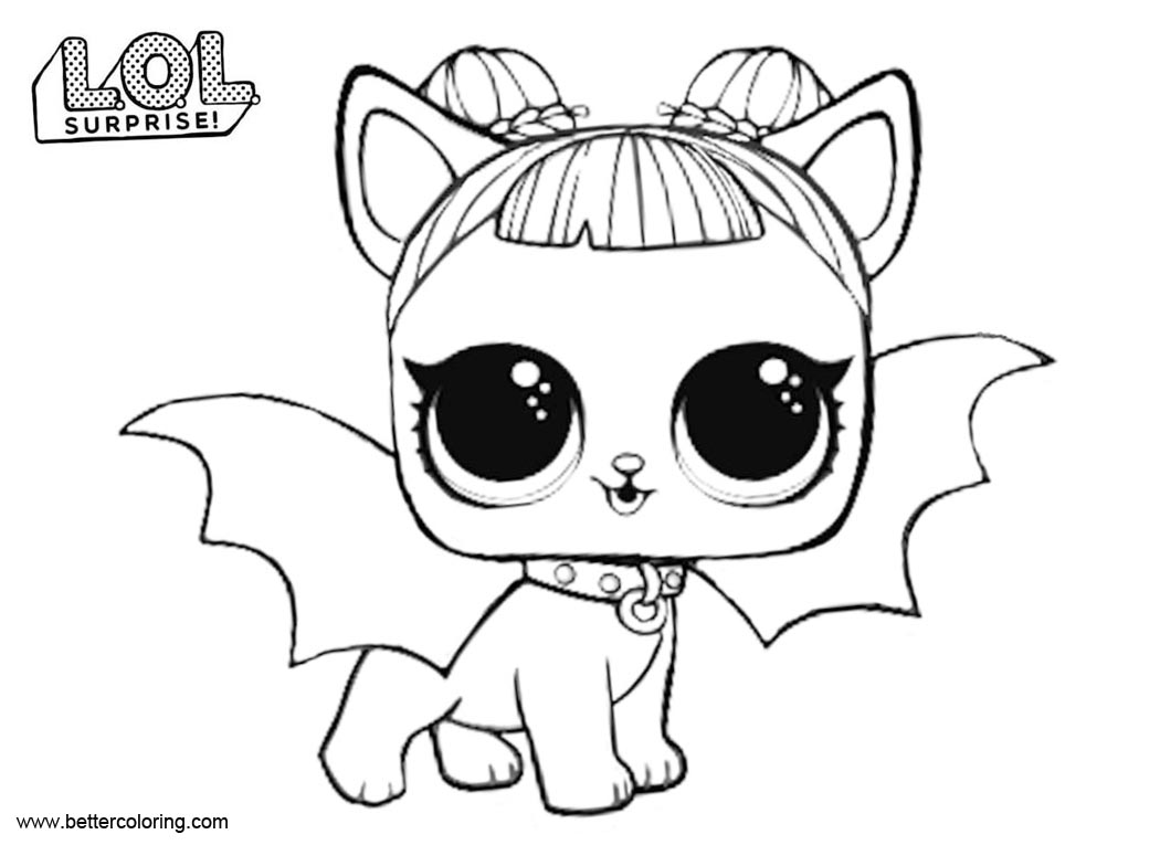 Midnight Pup From LOL Pets Coloring Pages Free Printable Coloring Pages