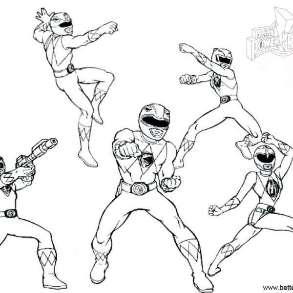 Mighty Morphin Power Rangers Coloring Pages - Free Printable Coloring Pages