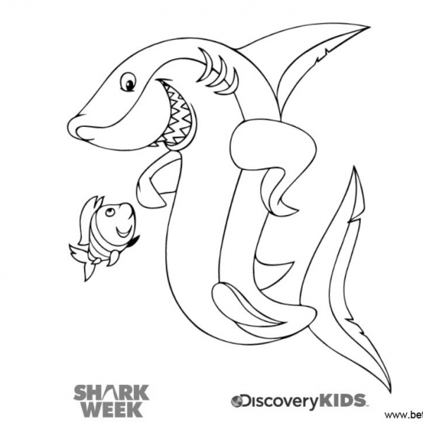 Shark Week Coloring Pages Shark Under the Sea - Free Printable Coloring ...