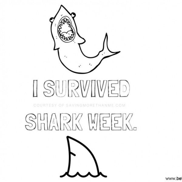 Shark Week Coloring Pages Celebrate Sharks - Free Printable Coloring Pages