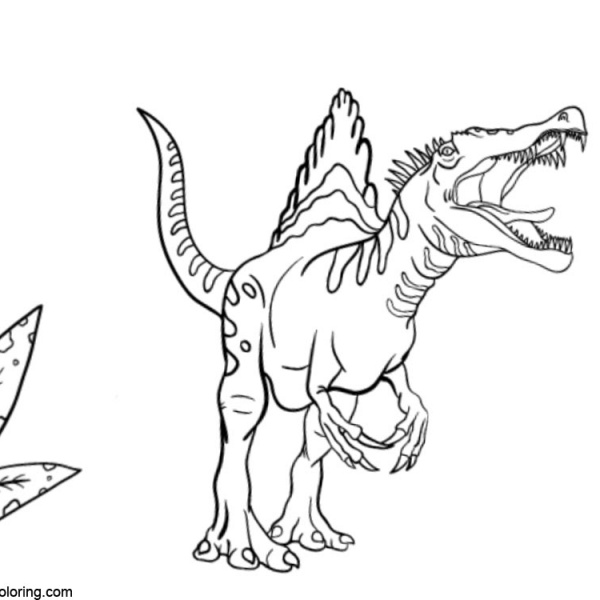 Spinosaurus Coloring Pages Realistic Drawing - Free Printable Coloring ...