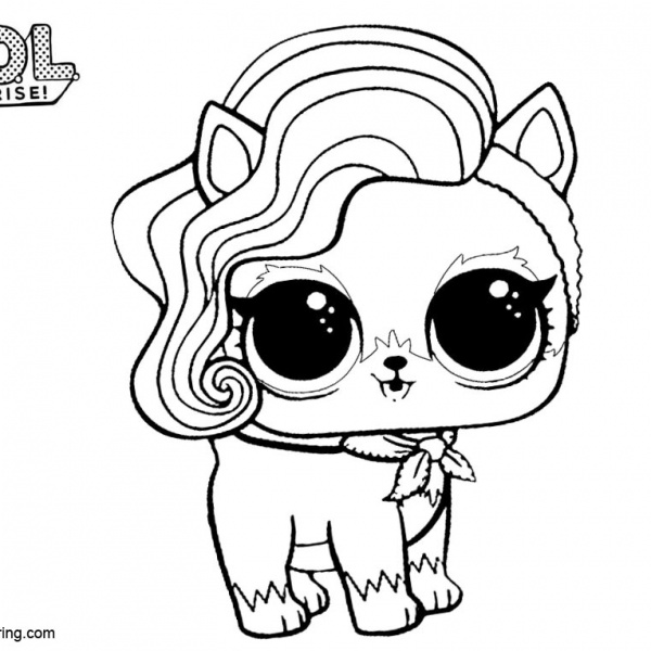 LOL Surprise Pets Coloring Pages Splash Meow Maid - Free Printable ...