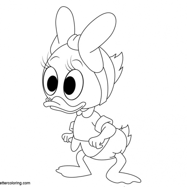 DuckTales Coloring Pages Daisy Duck - Free Printable Coloring Pages