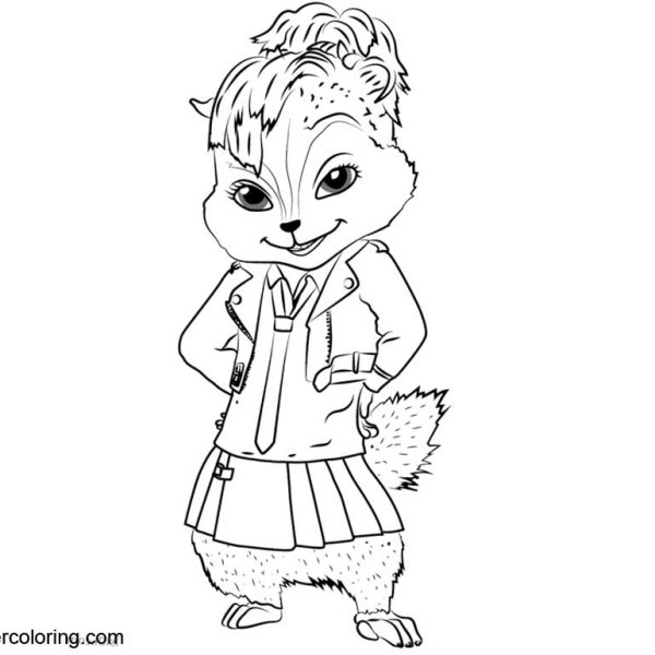Alvin and The Chipmunks Coloring Pages Line Drawing - Free Printable ...