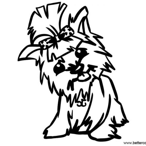 Yorkie Coloring Pages - Free Printable Coloring Pages
