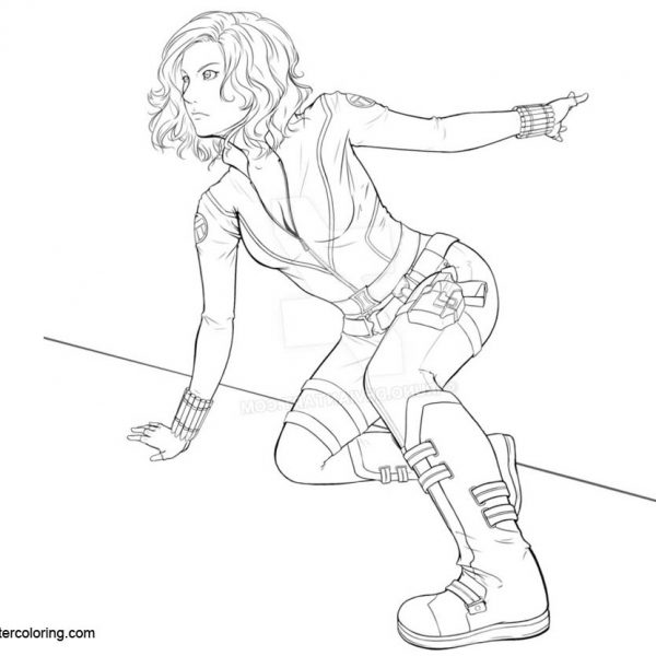 Marvel Black Widow Coloring Pages by RogerSnickers - Free Printable ...
