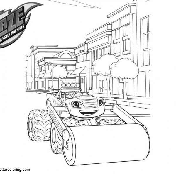 Blaze and the Monster Machines Darington Coloring Pages - Free ...