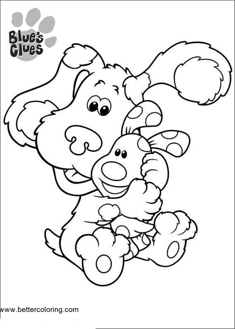 Blue s Clues Coloring Pages Hug Free Printable Coloring Pages