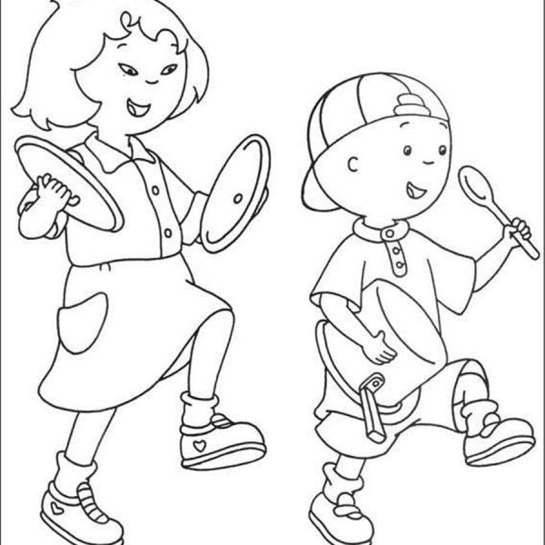 Caillou Coloring Pages Cooking As A Chief - Free Printable Coloring Pages