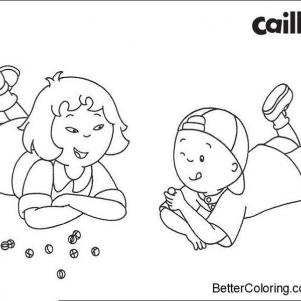 Caillou Coloring Pages Cooking As A Chief - Free Printable Coloring Pages