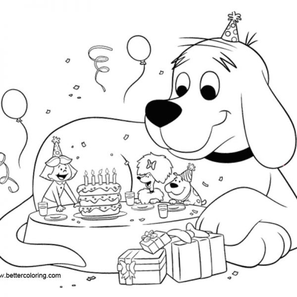 Clifford Coloring Pages Number Cards for Preschool - Free Printable ...