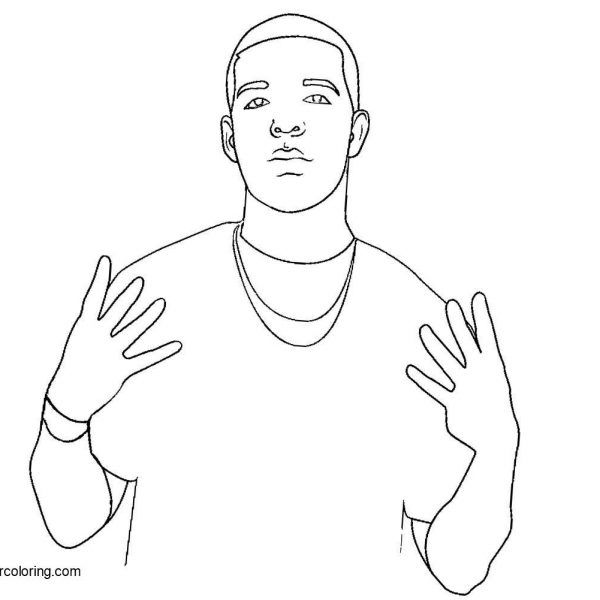 Drake Coloring Pages Hand Crafts Template - Free Printable Coloring Pages