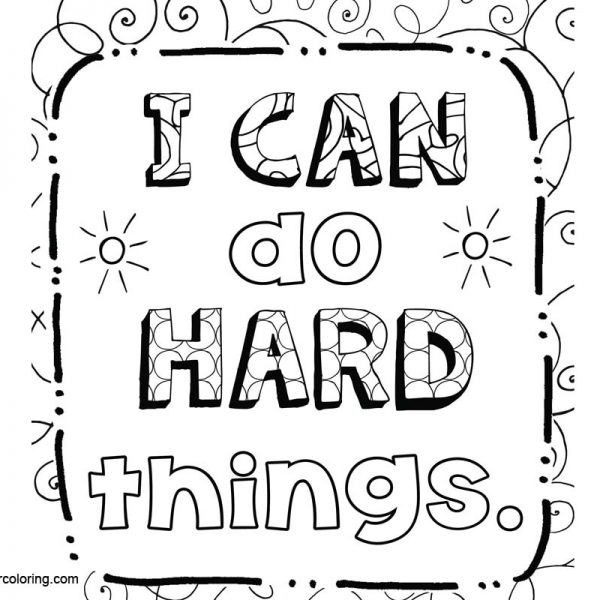 Growth Mindset Quotes Coloring Pages Be Yourself - Free Printable ...