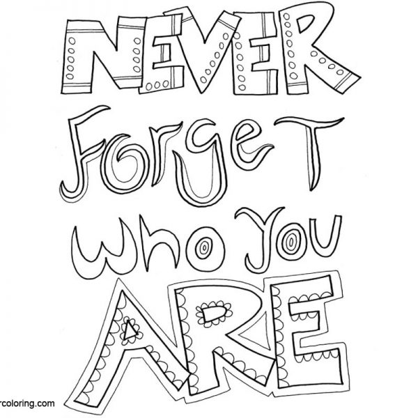 Quotes of Growth Mindset Coloring Pages Never Give Up - Free Printable ...
