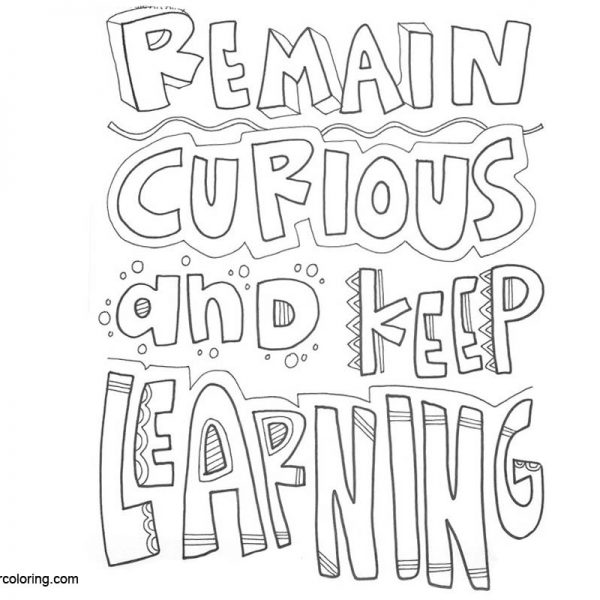 Growth Mindset Quotes Coloring Pages Dont Give Up - Free Printable ...
