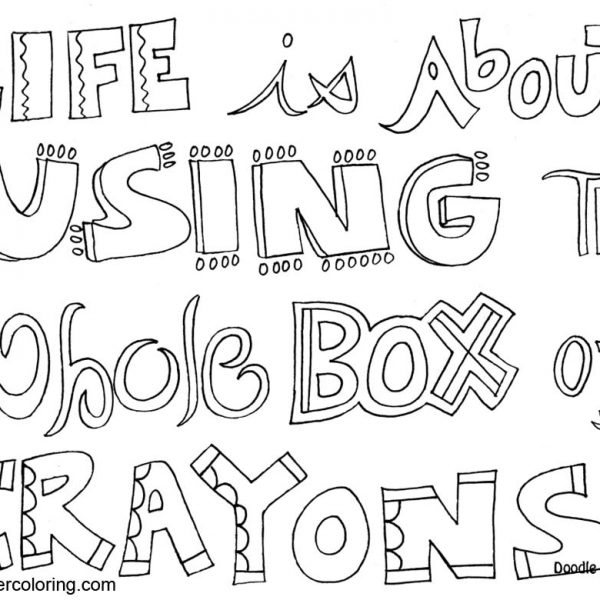 Quotes of Growth Mindset Coloring Pages Never Give Up - Free Printable ...