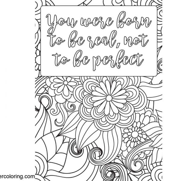 Growth Mindset Quotes Coloring Pages Be Yourself - Free Printable ...