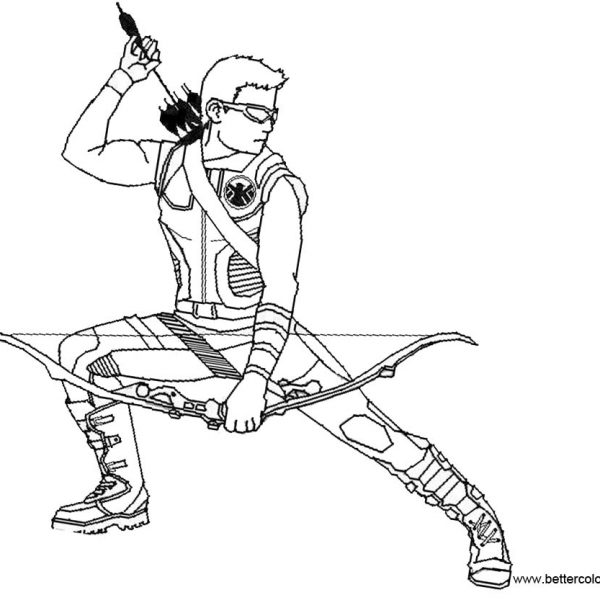 Black Widow and Hawkeye Coloring Pages - Free Printable Coloring Pages