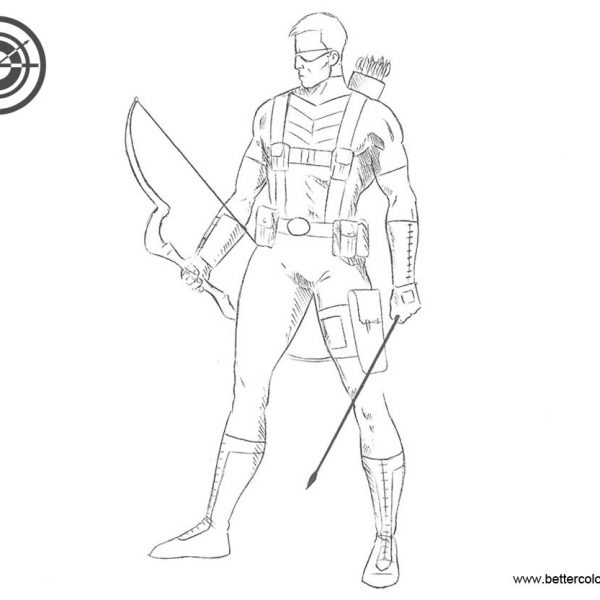 Hawkeye Coloring Pages Outline - Free Printable Coloring Pages