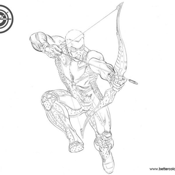 Hawkeye Coloring Pages Lineart by jeffwamester - Free Printable ...