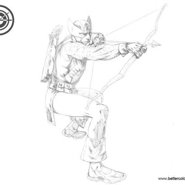 Hawkeye Coloring Pages from Avengers - Free Printable Coloring Pages