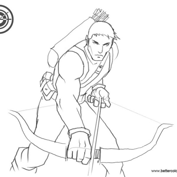 Hawkeye Coloring Pages Pencils Drawing by GIO2286 - Free Printable ...