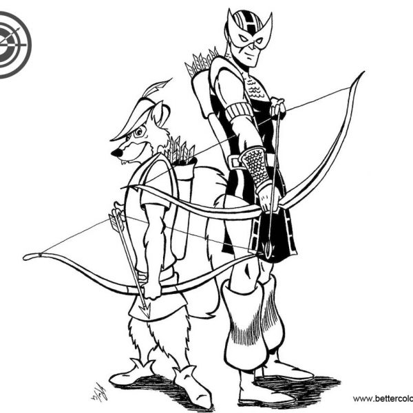 Marvel Superhero Hawkeye Coloring Pages - Free Printable Coloring Pages