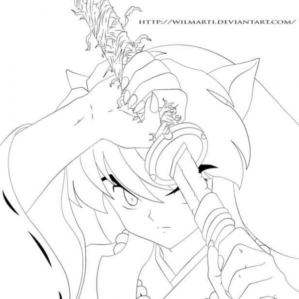 InuYasha Coloring Pages Inuyasha and Kikyo by MiLLaTea - Free Printable ...