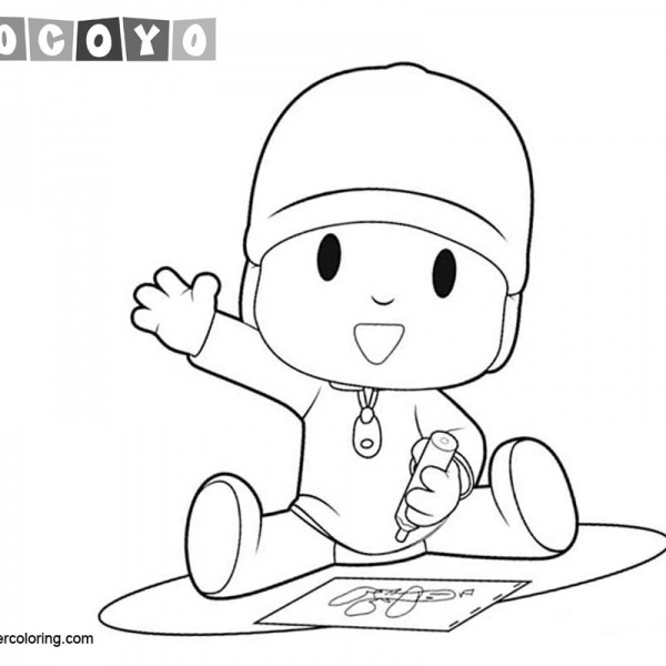 Pocoyo Coloring Pages Elly Pato and Pocoyo Dancing - Free Printable ...