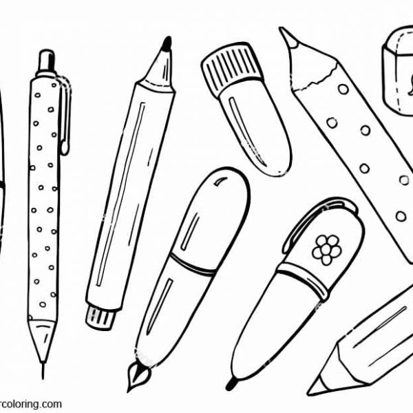 School Supplies Coloring Pages - Free Printable Coloring Pages