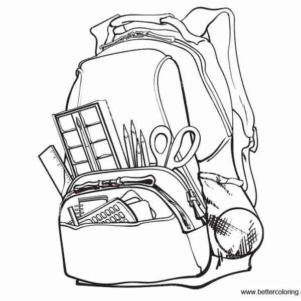 School Supplies Coloring Pages - Free Printable Coloring Pages
