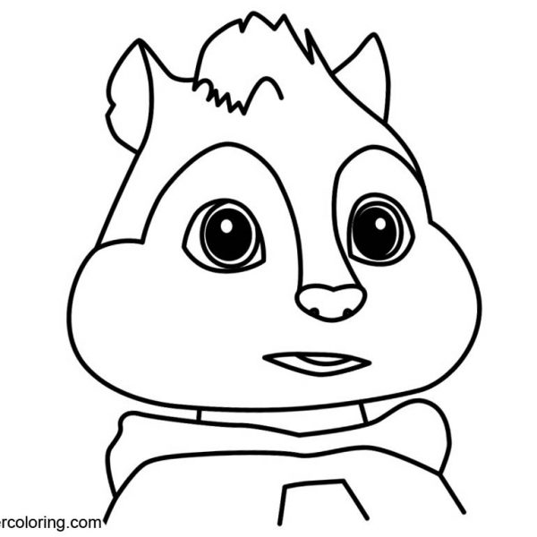 Theodore Chipmunk Coloring Pages