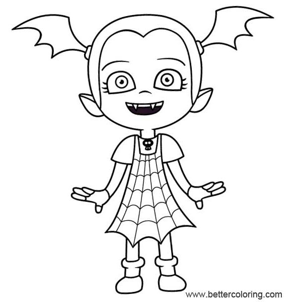 Vampirina Coloring Pages Easy Drawing Picture - Free Printable Coloring ...