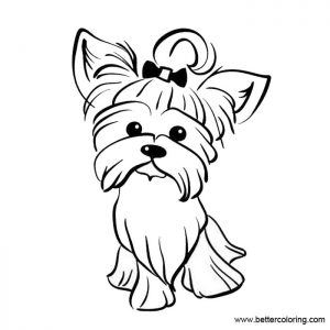 Cute Yorkie Coloring Pages - Free Printable Coloring Pages