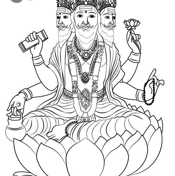 Hinduism Coloring Pages Lord Vishnu Printable - Free Printable Coloring ...